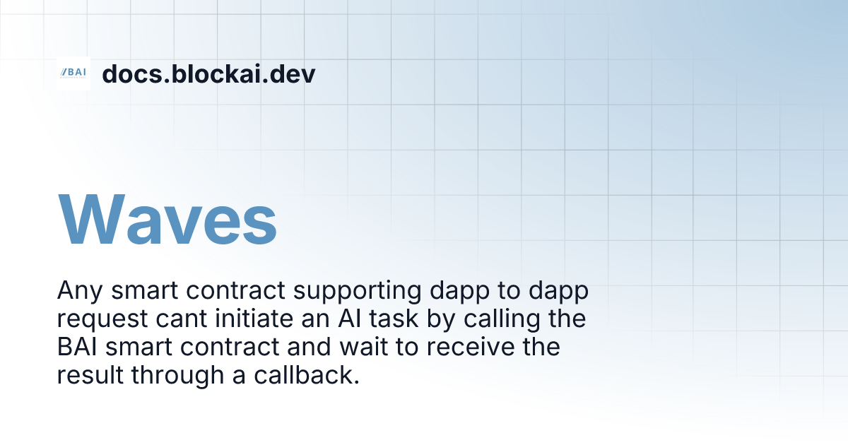 Waves | docs.blockai.dev